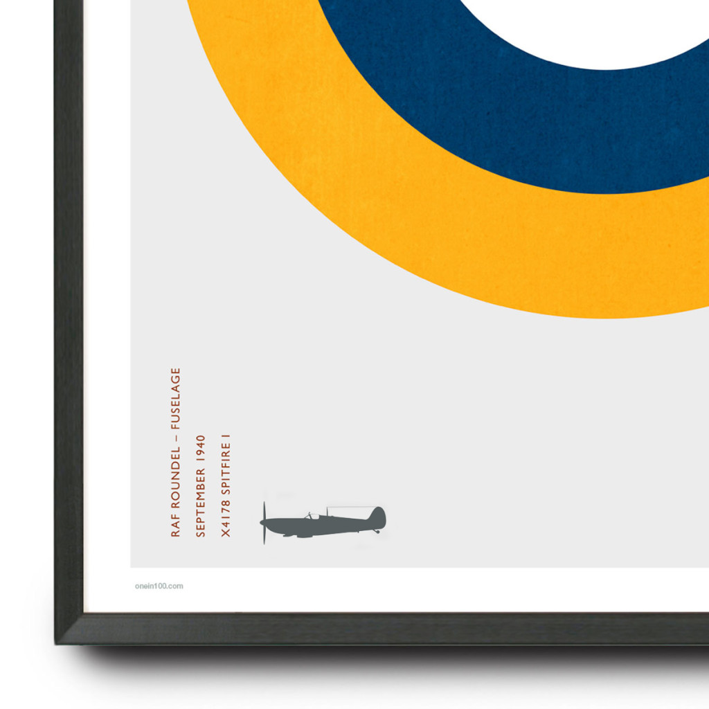Spitfire RAF Type A.1 roundel design limited edition poster