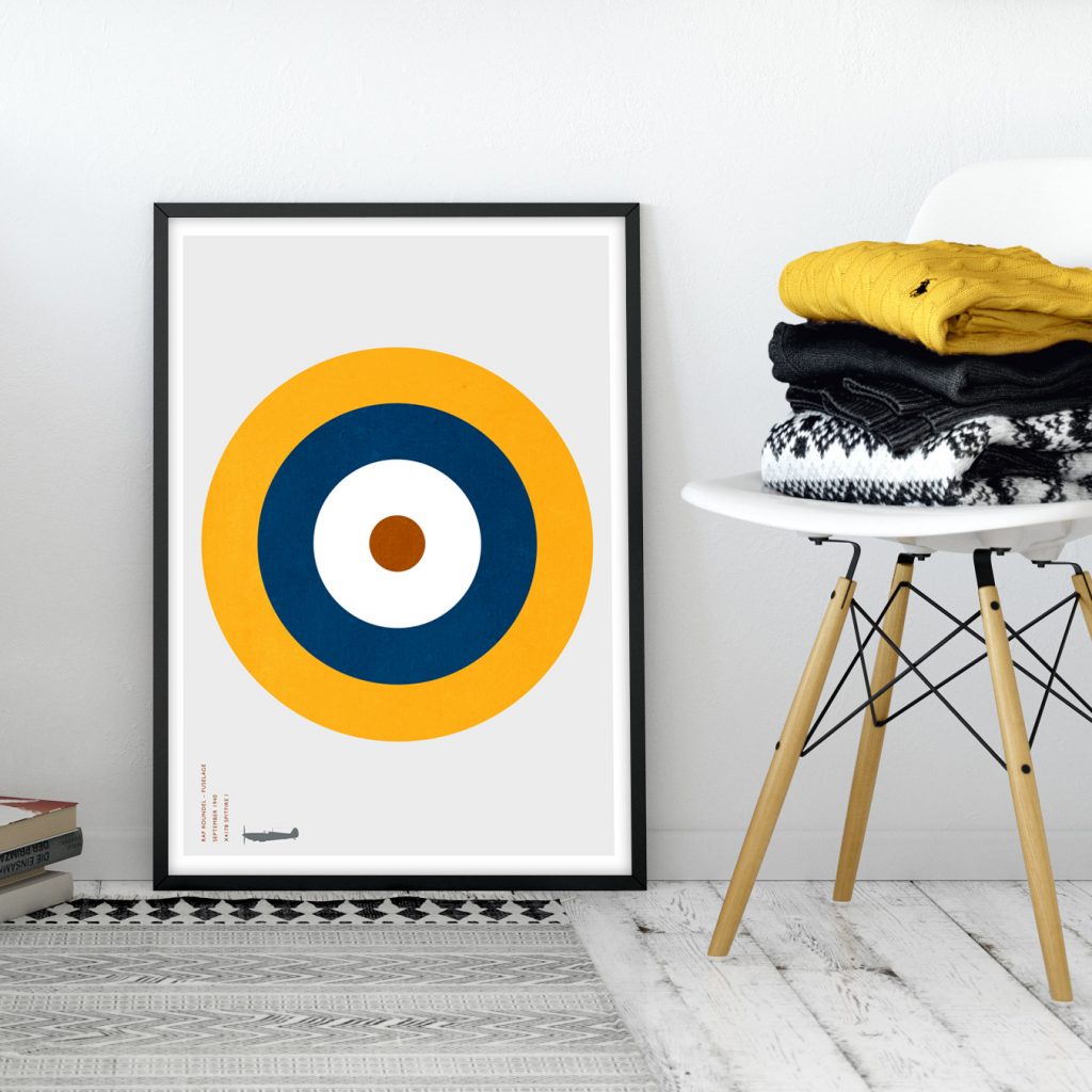 Spitfire RAF Type A.1 roundel design limited edition poster